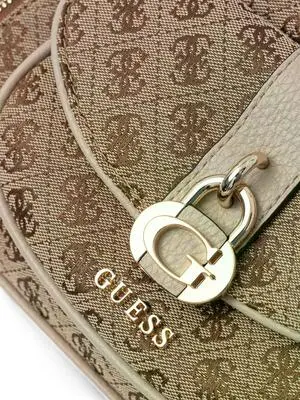 Guess Monogram-print Logo-plaque Shoulder Bag