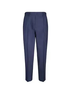 DELL'OGLIO Pleated Tailored Trousers - Blue