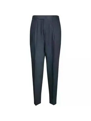 DELL'OGLIO Pressed Crease Tailored Trousers - Blue