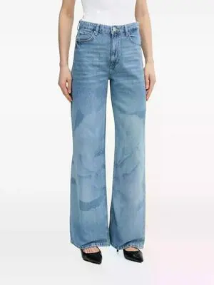 Guess Laser-print Wide-leg Jeans