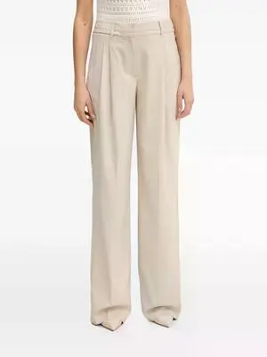Guess Bruna Pinstripe Pleated Wide Leg Trousers