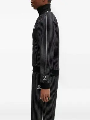 Fred Perry Pinstripe Track Jacket - Black