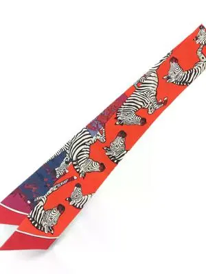 Hermès Twilly Zebra-print Scarf