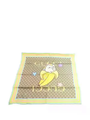 Gucci X Bananya Gg Scarf - Neutrals