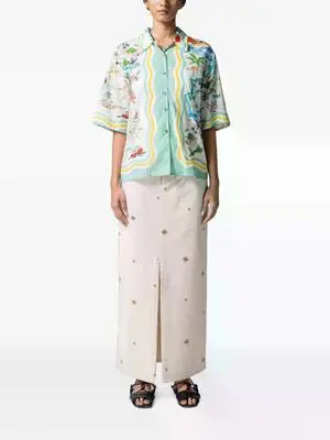MULLER OF YOSHIOKUBO Stud-embellished Maxi Skirt With Front Slit