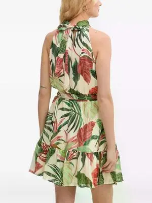Guess Tropical Print Halterneck Dress