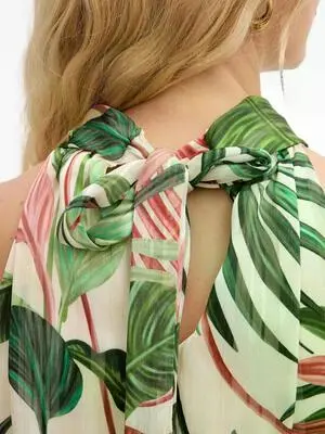 Guess Tropical Print Halterneck Dress