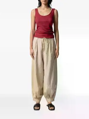 MULLER OF YOSHIOKUBO Ribbed Wrap-around Top