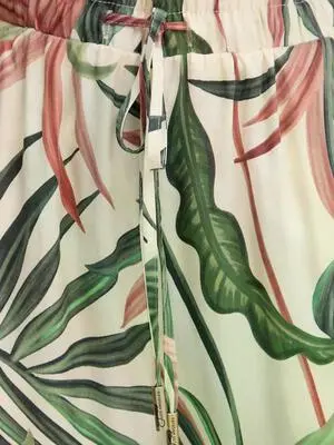 Guess Leaf Print Wide-leg Trousers