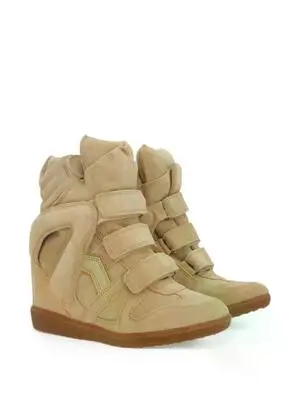 Isabel Marant Étoile Bekett Touch-strap Wedge Sneakers - Neutrals