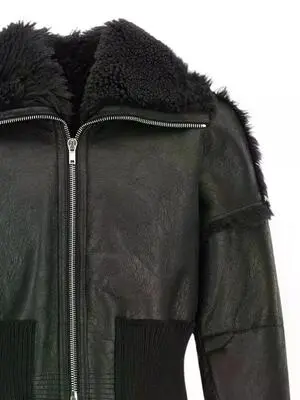 Rick Owens Cropped Shearling-lined Bomber Jacket