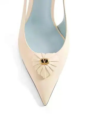 Valentino Garavani Coeur Royal Slingback Pumps - Neutrals