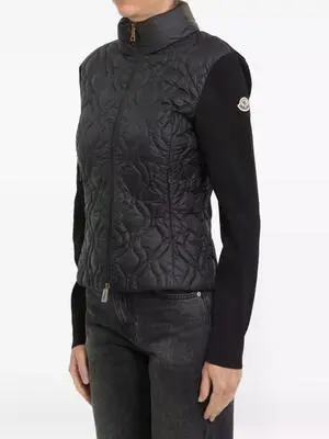 Moncler Quilted Cardigan - Black