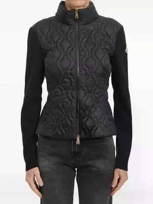Moncler Quilted Cardigan - Black