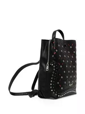 Desigual Eyelet Embellished Studded Backpack - Black