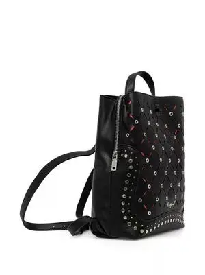 Desigual Eyelet Embellished Studded Backpack