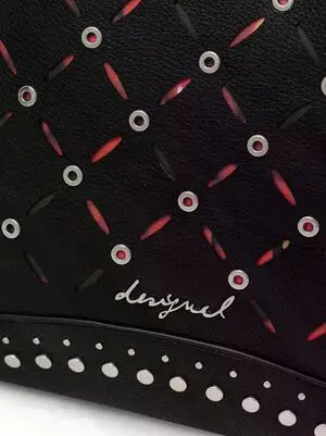 Desigual Eyelet Embellished Studded Backpack