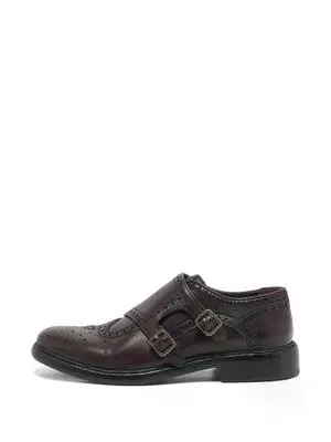 Burberry Delmar Double-buckle Monk Shoes - Red