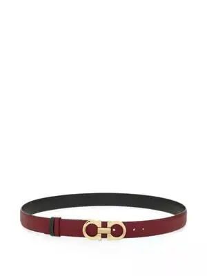 FERRAGAMO Gancini Buckle Belt - Red