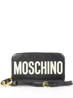 Moschino Logo-print Leather Wallet - Black