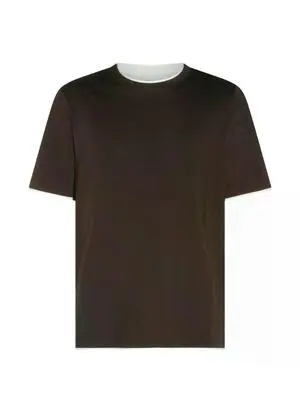 Brunello Cucinelli Layered-trim Cotton T-shirt
