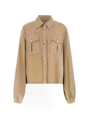 Guess Classic Collar Shirt With Chest Pockets - Neutrals