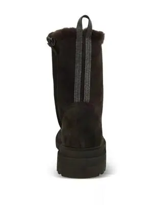 Brunello Cucinelli Shearling-trim Combat Boots