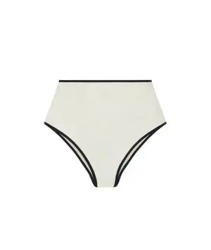 Kiki De Montparnasse Contrast Trim High-waist Bikini Bottoms