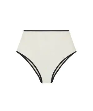 Kiki De Montparnasse Contrast Trim High-waist Bikini Bottoms