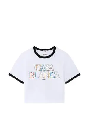 CASABLANCA Casablanca Logo-Print Cropped T-Shirt