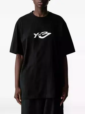 Y3 Liquid Logo Short Sleeve T-shirt - Black