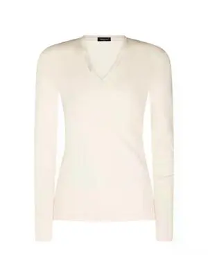 Fabiana Filippi Long-sleeve V-neck T-shirt - Neutrals