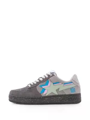 A BATHING APE Sta X Sneaker News Lace-up Sneakers - Grey