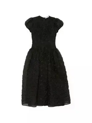 Cecilie Bahnsen Puff Sleeve Midi Dress - Black