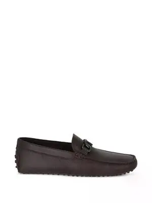 TOD'S Gommino Chain-link Leather Loafers
