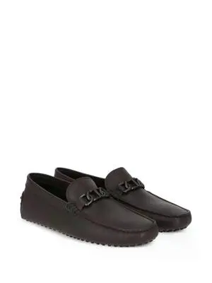 TOD'S Gommino Chain-link Leather Loafers