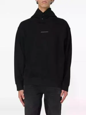 Emporio Armani Logo-print Press-stud Hoodie