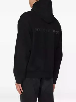 Emporio Armani Logo-print Press-stud Hoodie