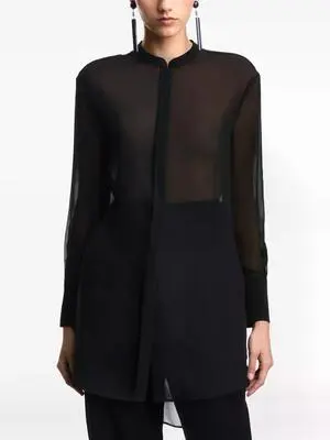 Emporio Armani Semi-sheer Chiffon Shirt
