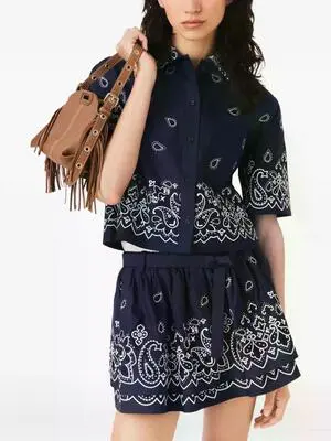 Maje Short-sleeved Shirt - Blue