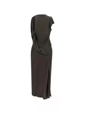 Victoria Beckham Kyra Draped Ruffle Dress