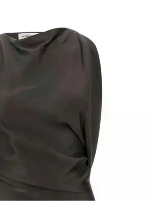 Victoria Beckham Kyra Draped Ruffle Dress