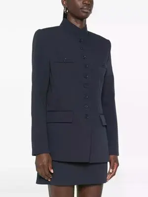 VICOLO Mandarin Collar Button-up Jacket