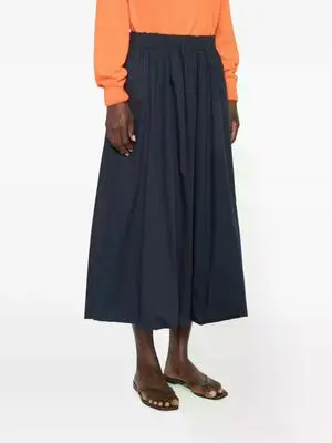 VICOLO Elasticated Waistband Midi Skirt - Blue