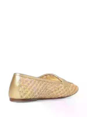 TWINSET Perforated Raffia Loafers