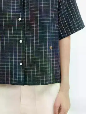 WALES BONNER London Bowling Check-print Short-sleeve Shirt