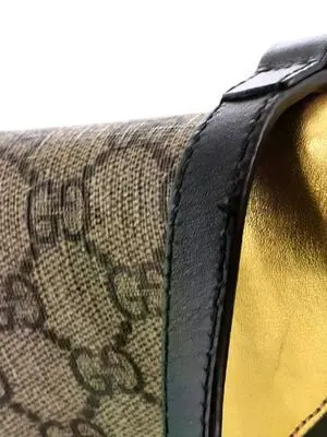 Gucci Osiride Gg Coated Canvas And Leather Shoulder Bag - Black