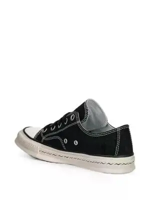 Visvim Contrast Stitch Logo Print Sneakers