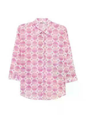 ZANETTI Floral Print Shirt - White