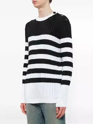 Balmain Marinière Ribbed-knit Sweater